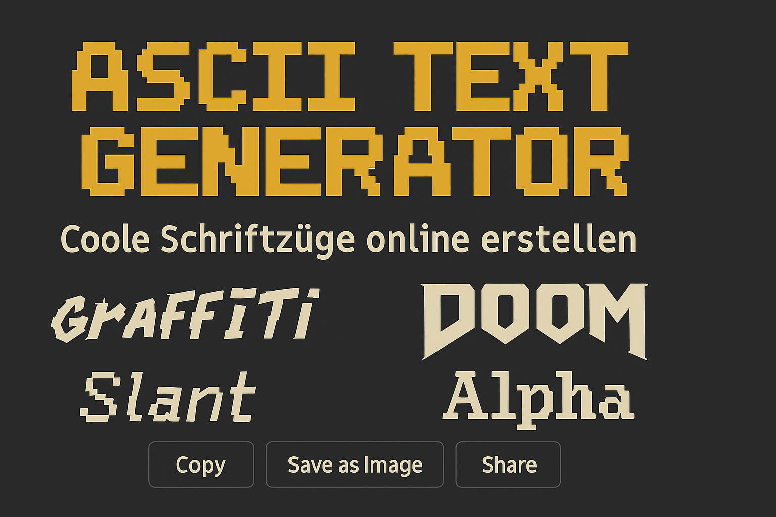 ASCII Text Generator – Coole Schriftzüge online erstellen